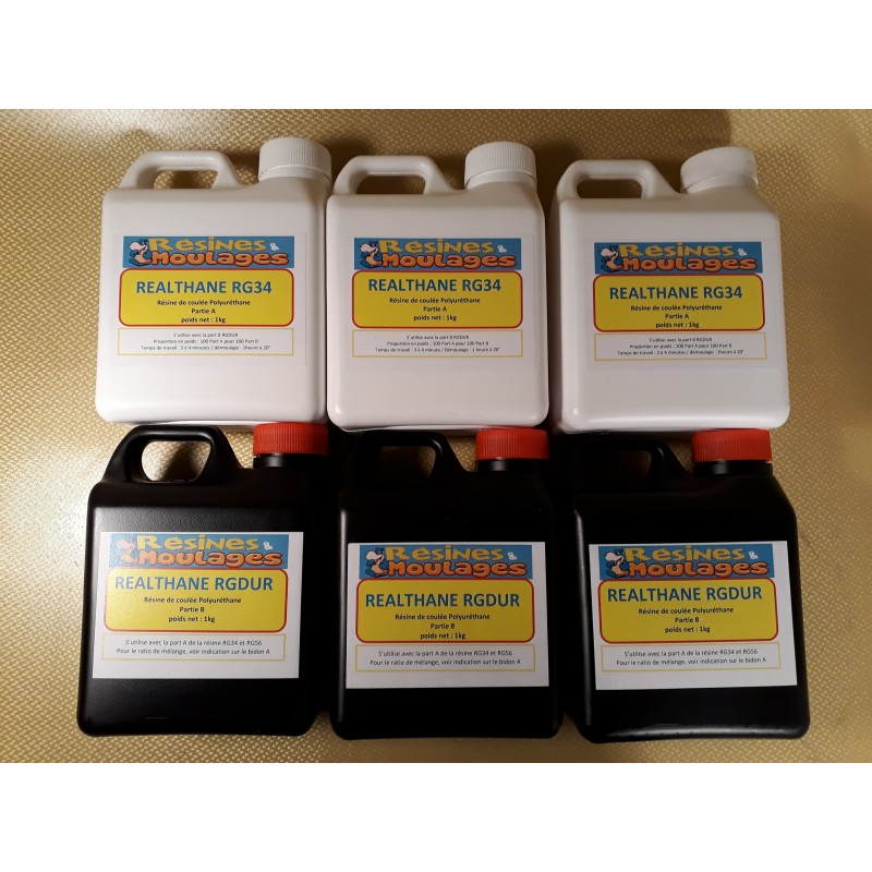 KIT RESINE POLYURÉTHANE RG 34 - Boutique Résines et Moulages
